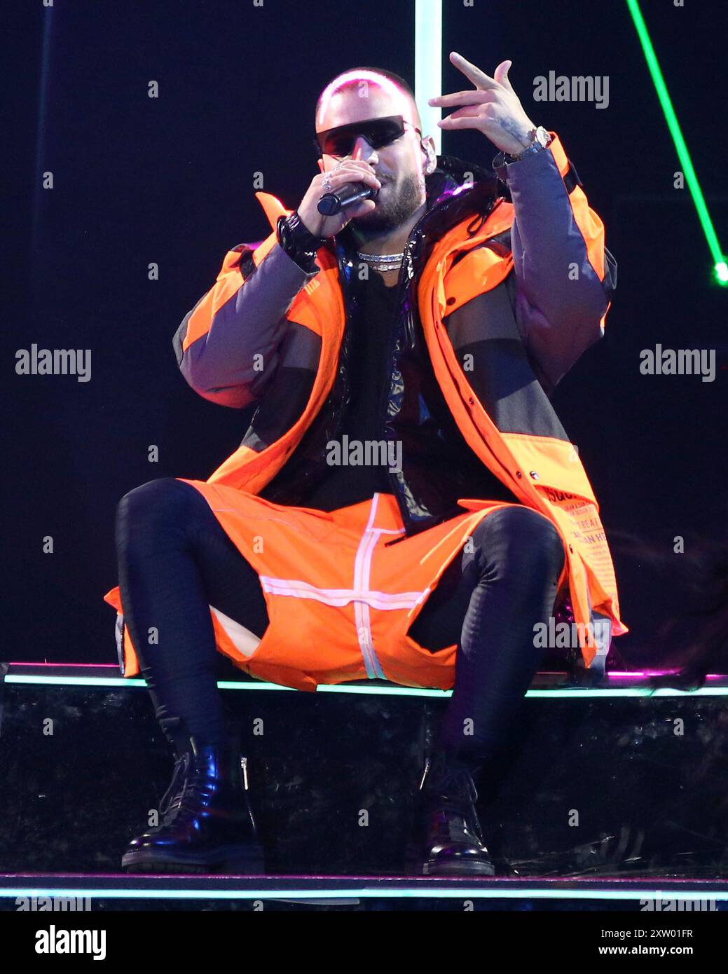 Maluma performs in concert at Madison Square Garden in New York Stock ...