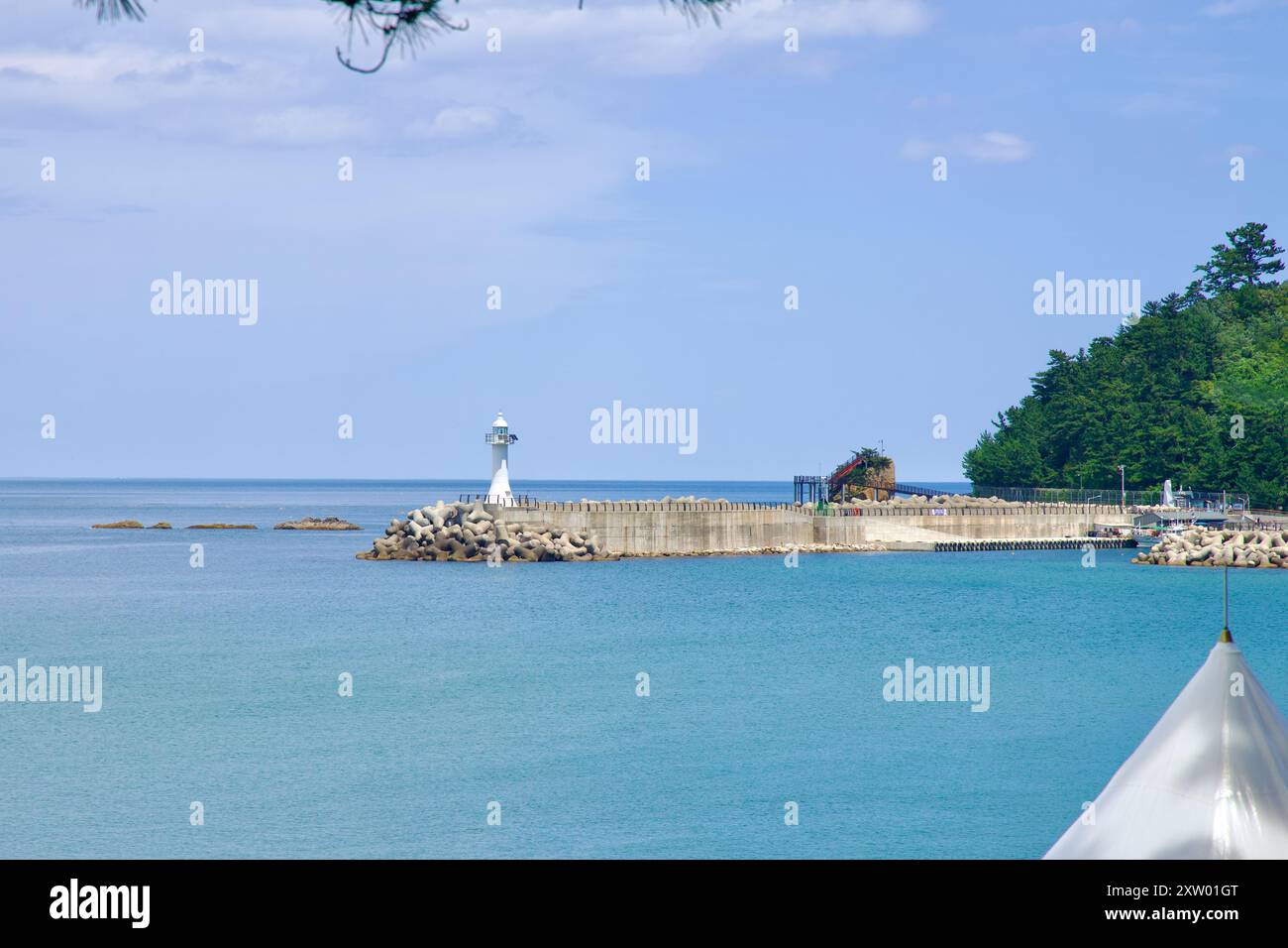 Chogok Port, lighthouse, Korea, sea, ocean, coast, port, Samcheok ...