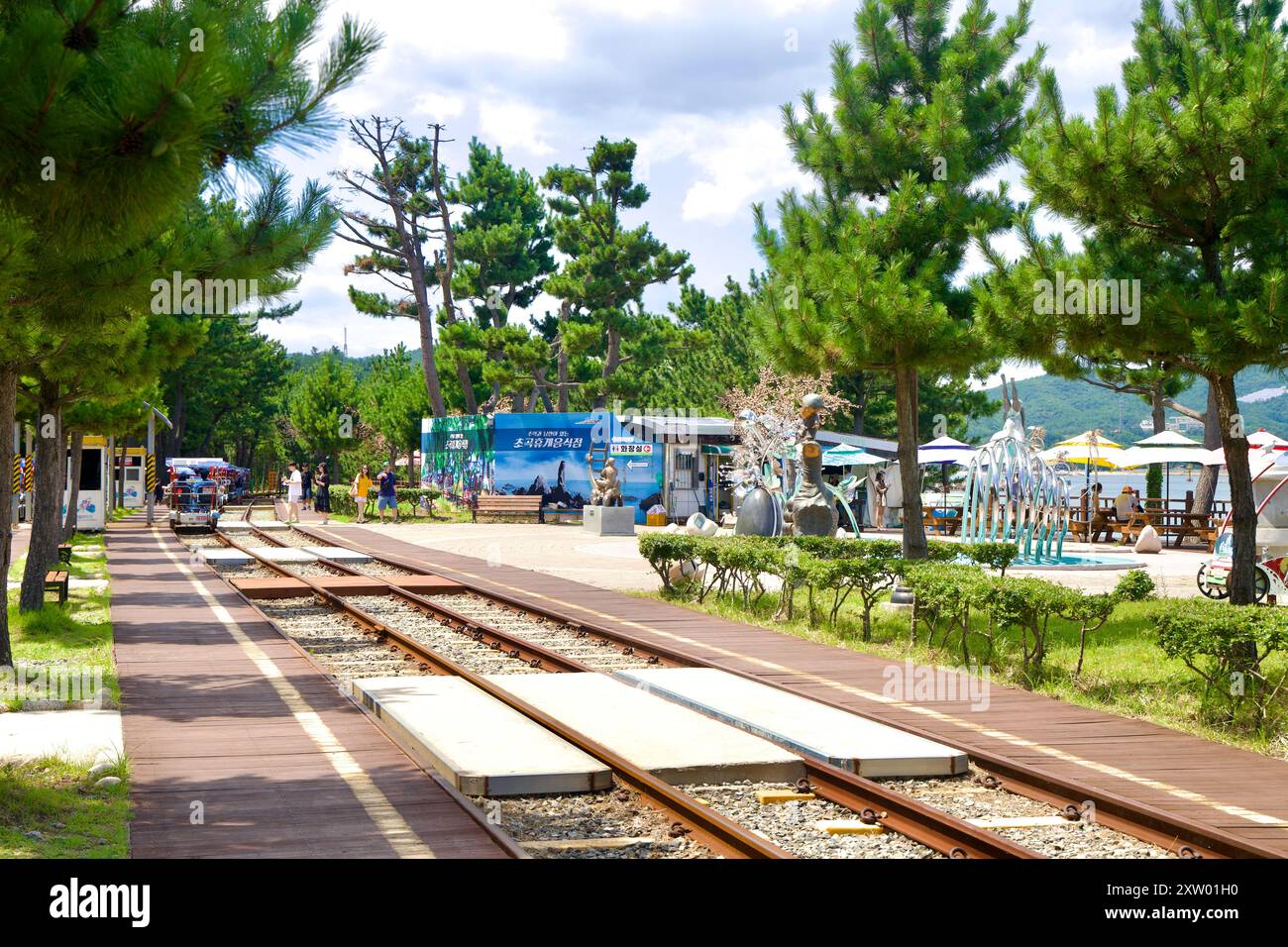 Samcheok, South Korea - July 29, 2024: A view of Chogok Rest Stop along ...