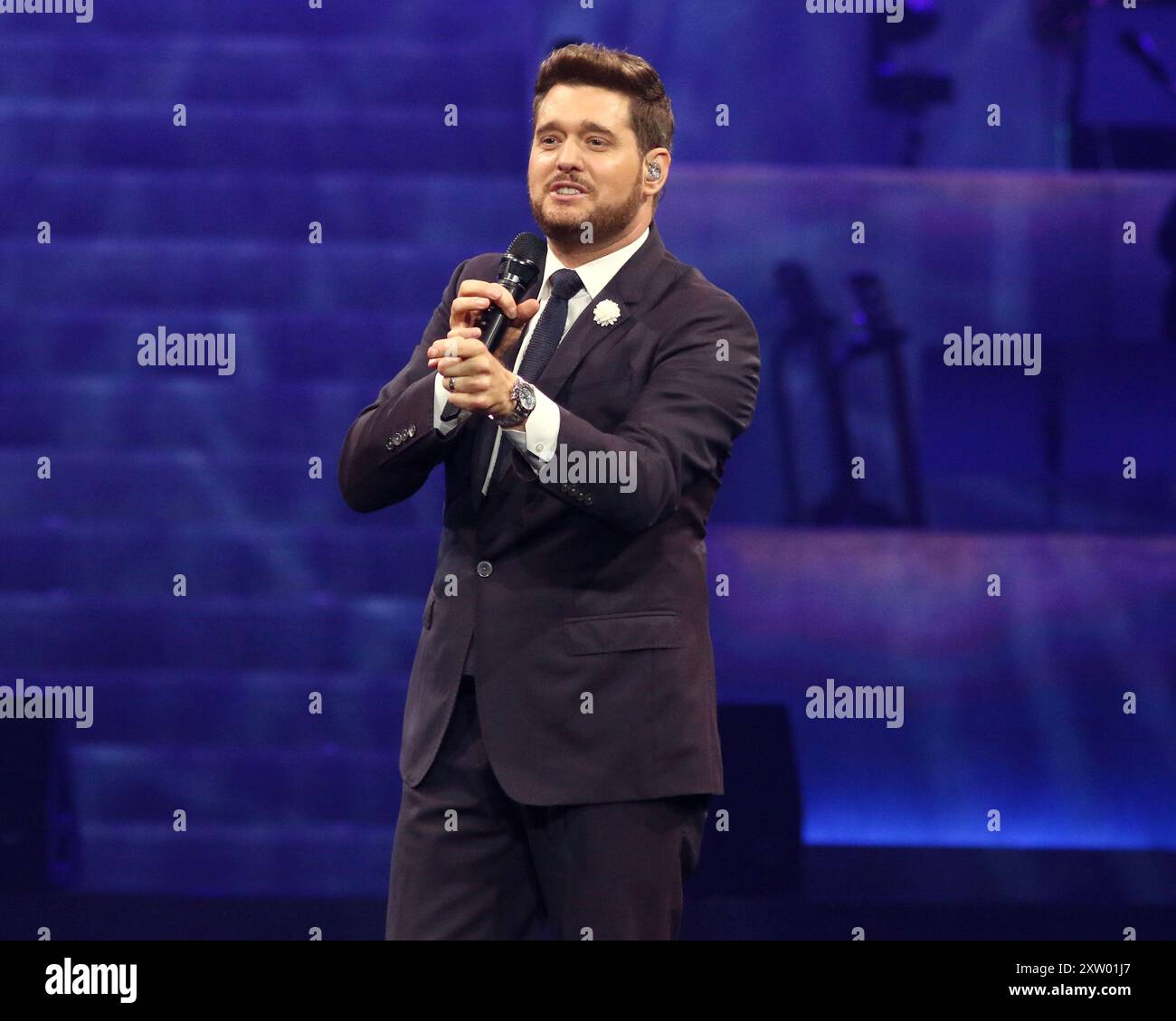 Michael Buble performs in concert at Madison Square Garden in New York ...