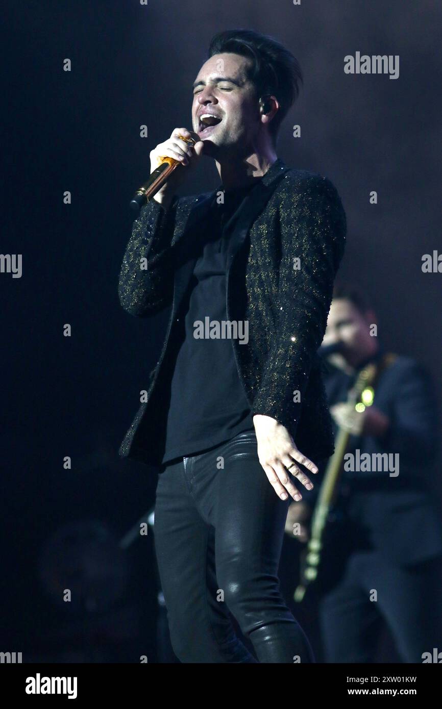 Brendon Urie of Panic! At The Disco performs in concert at Madison ...