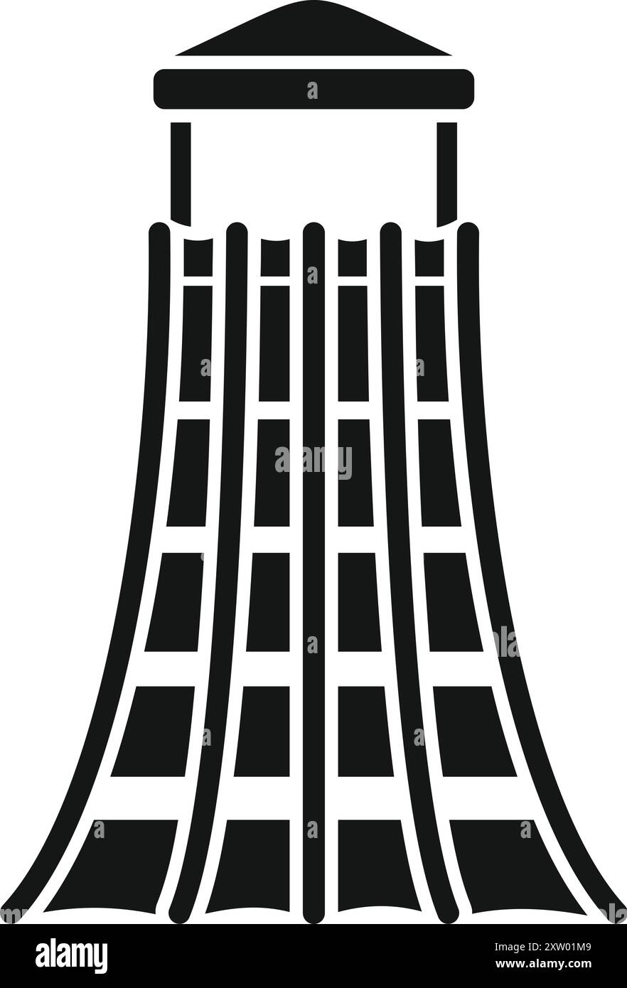 Tall playground slide tower with multiple slides is perfect for ...