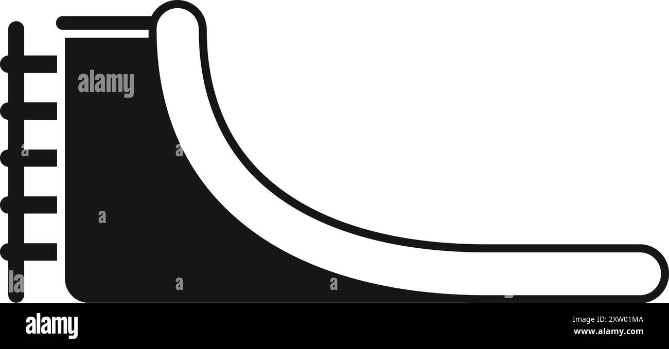 Black and white silhouette of a big air ramp structure for ...