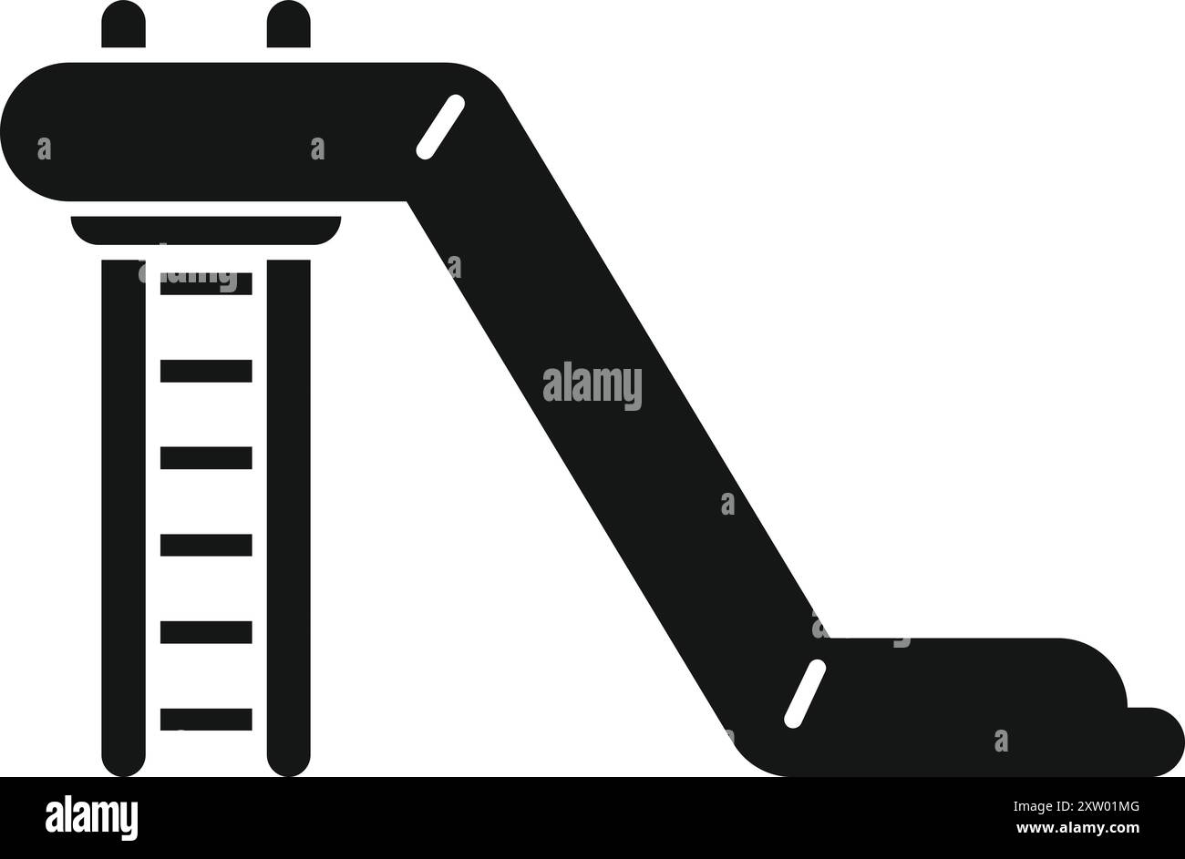 Classic playground slide featuring a sturdy ladder for climbing and a ...