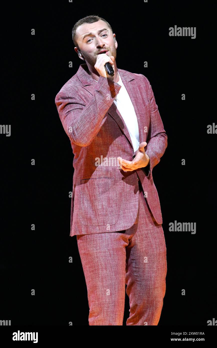 Sam Smith performs in concert at Madison Square Garden in New York ...