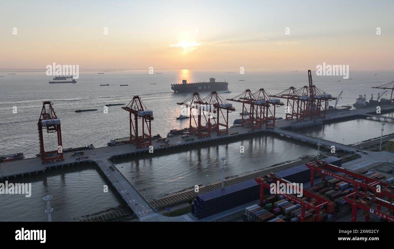 SUZHOU, CHINA - AUGUST 17, 2024 - The container ship MSC SIMONA (Xinfu ...