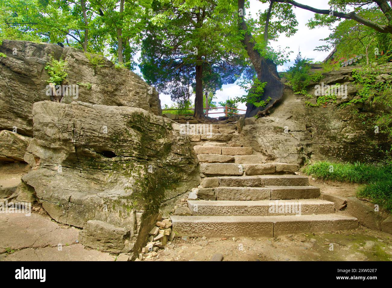 Jukseoru, pavilion, Samcheok, Korea, korean, architecture, stone stairs ...