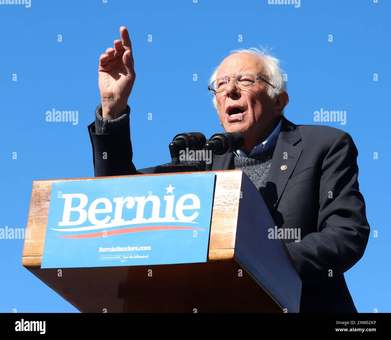 Bernie Sanders speaks during the "Bernie's Back Rally" at Queensbridge ...