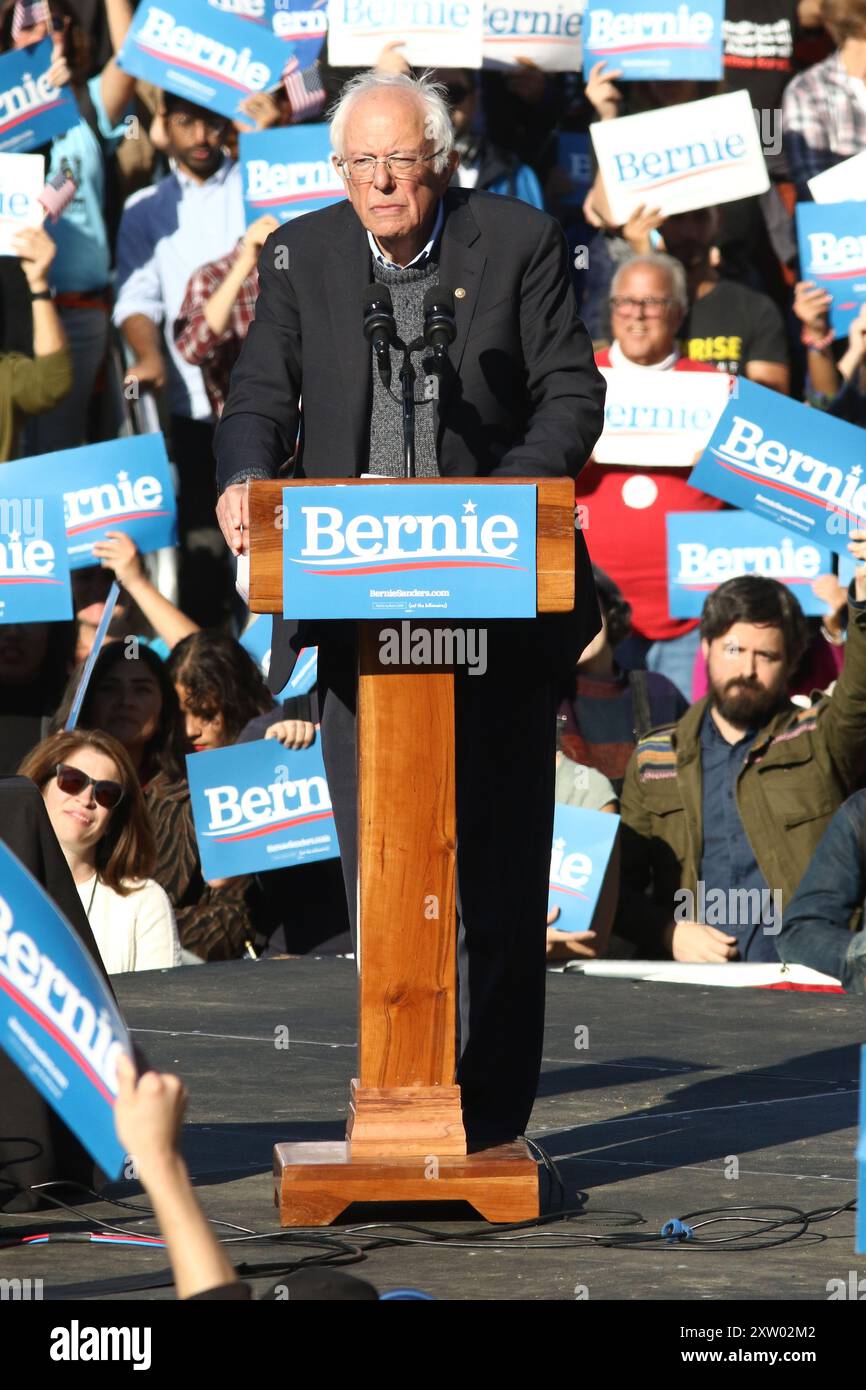 Bernie Sanders speaks during the "Bernie's Back Rally" at Queensbridge ...
