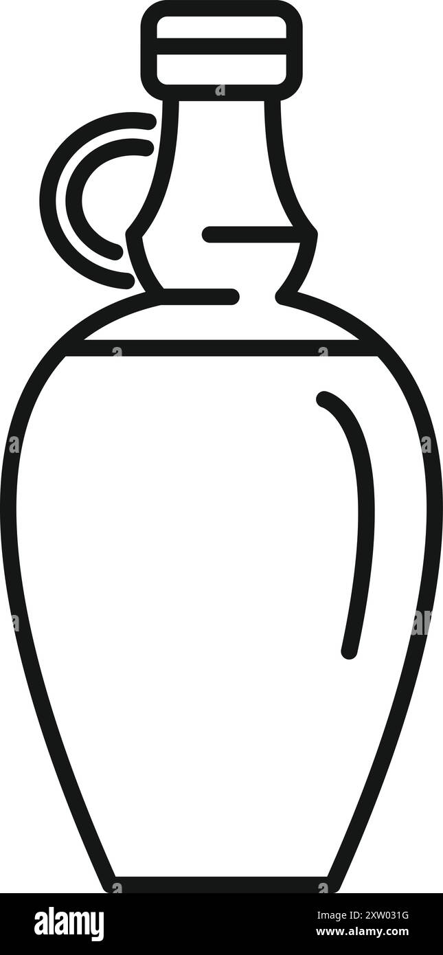 Simple black outline of a classic maple syrup jug Stock Vector Image ...