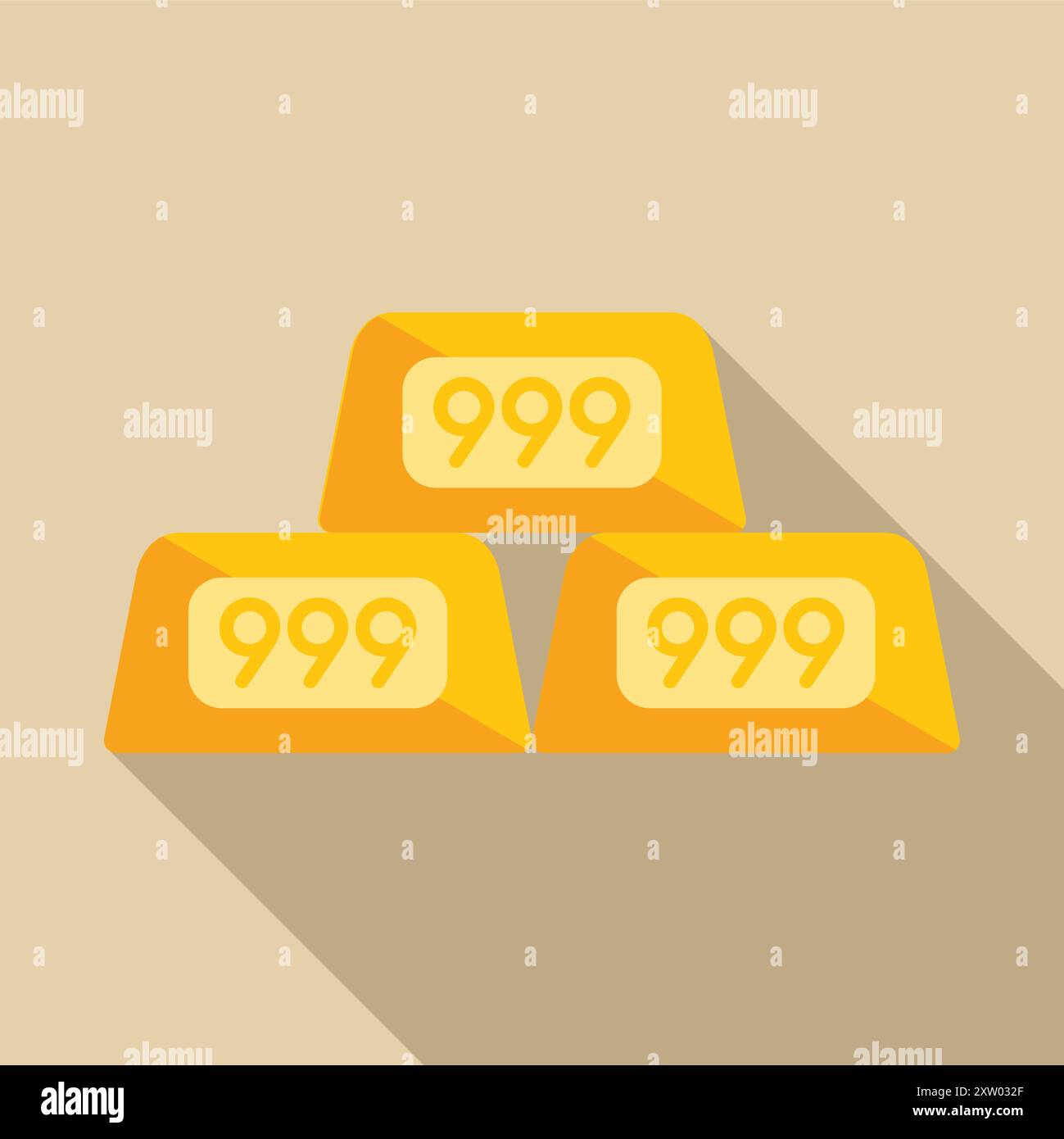 Three gold bars are stacked on top of each other, representing wealth, success, and financial ...