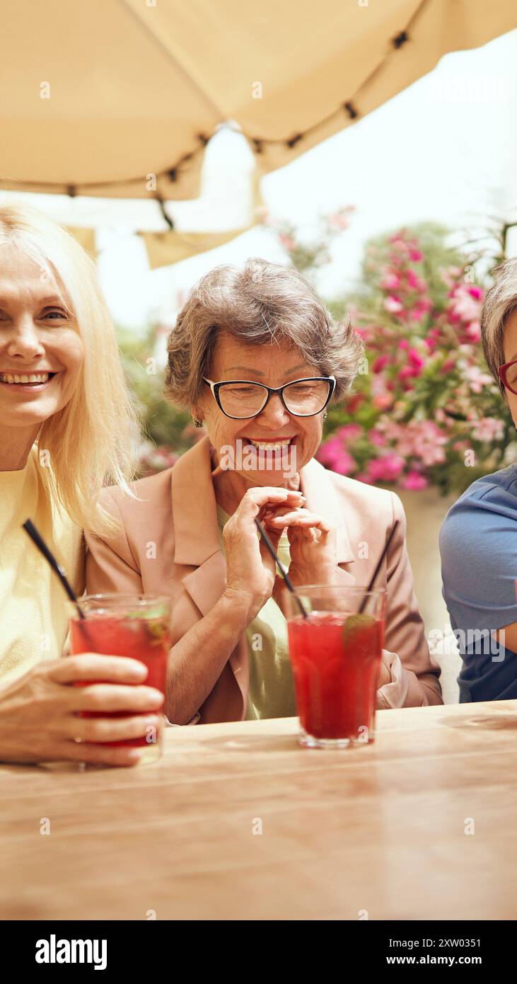 A Joyful and Delightful Gathering Over Refreshing Drinks in a Beautiful ...