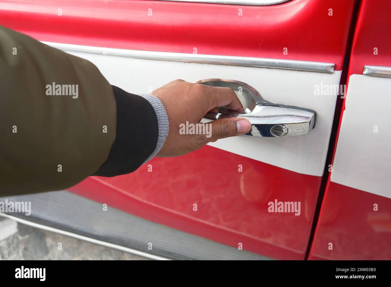 Hand reaching out towards sleek hi-res stock photography and images - Alamy