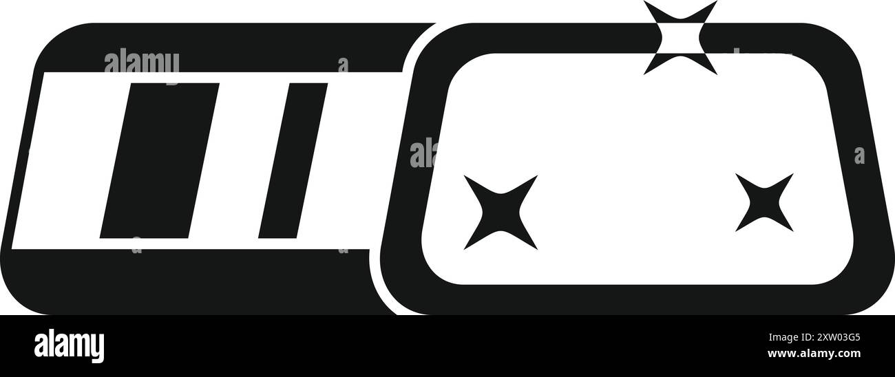 Black simple icon of an eraser cleaning a surface, removing a writing ...