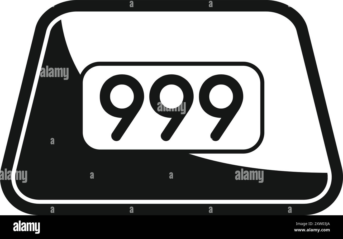 Mechanical flip clock is showing number nine hundred and ninety nine ...