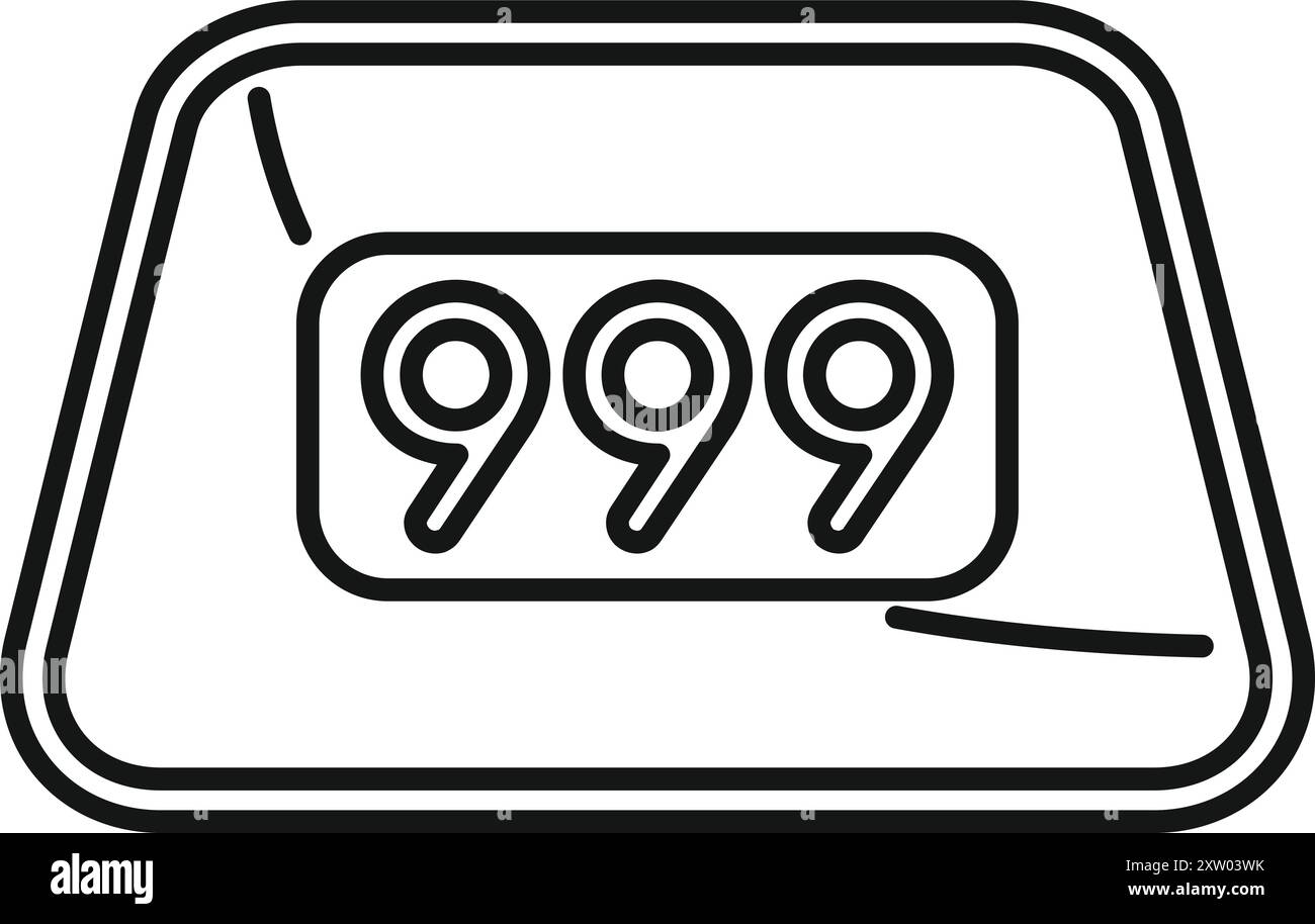 Number 999 Cut Out Stock Images & Pictures - Alamy