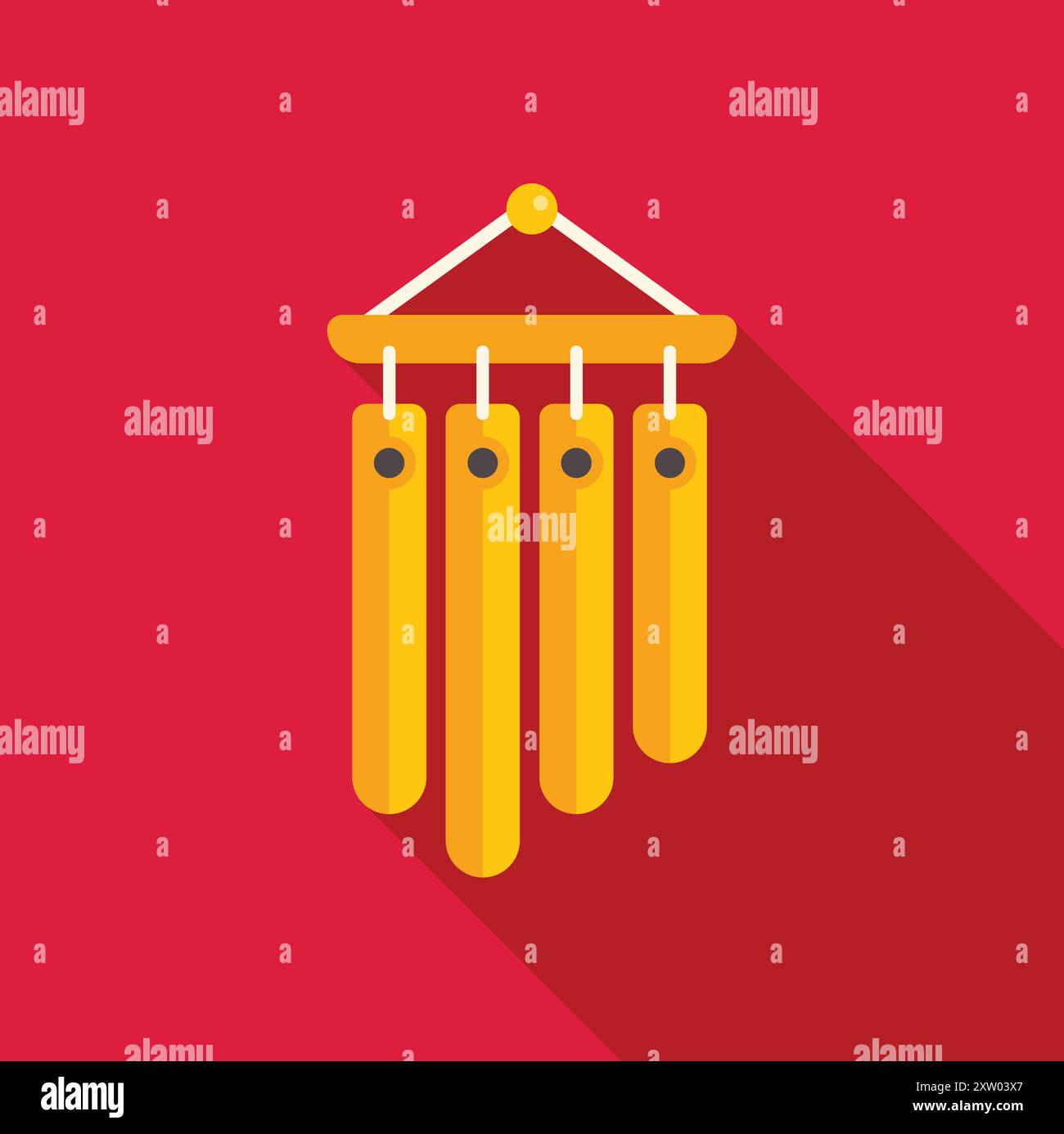 Golden wind chime hanging Stock Vector Images - Alamy