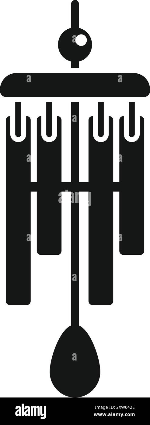 Traditional asian wind chime hanging for decoration Stock Vector Image ...