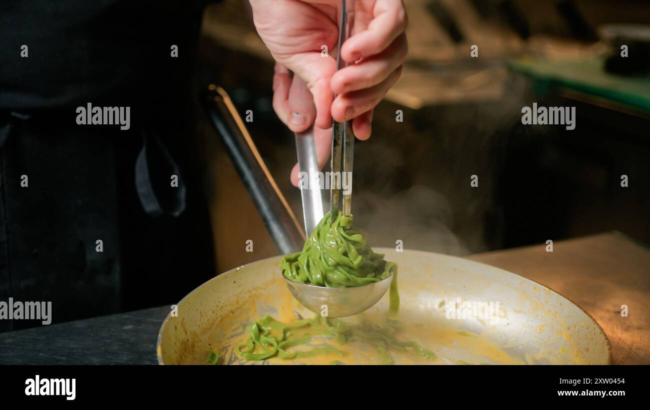 Details Of The Chef Tools For Spaghetti Stock Photo - Alamy