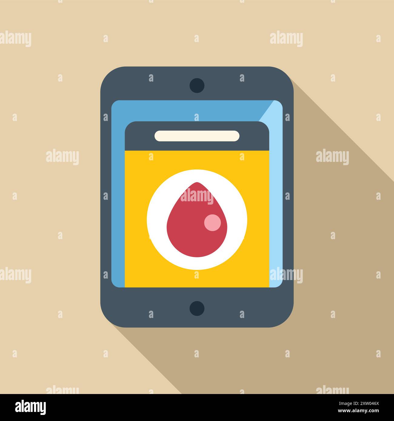 Mobile phone showing blood donation application, encouraging people to ...