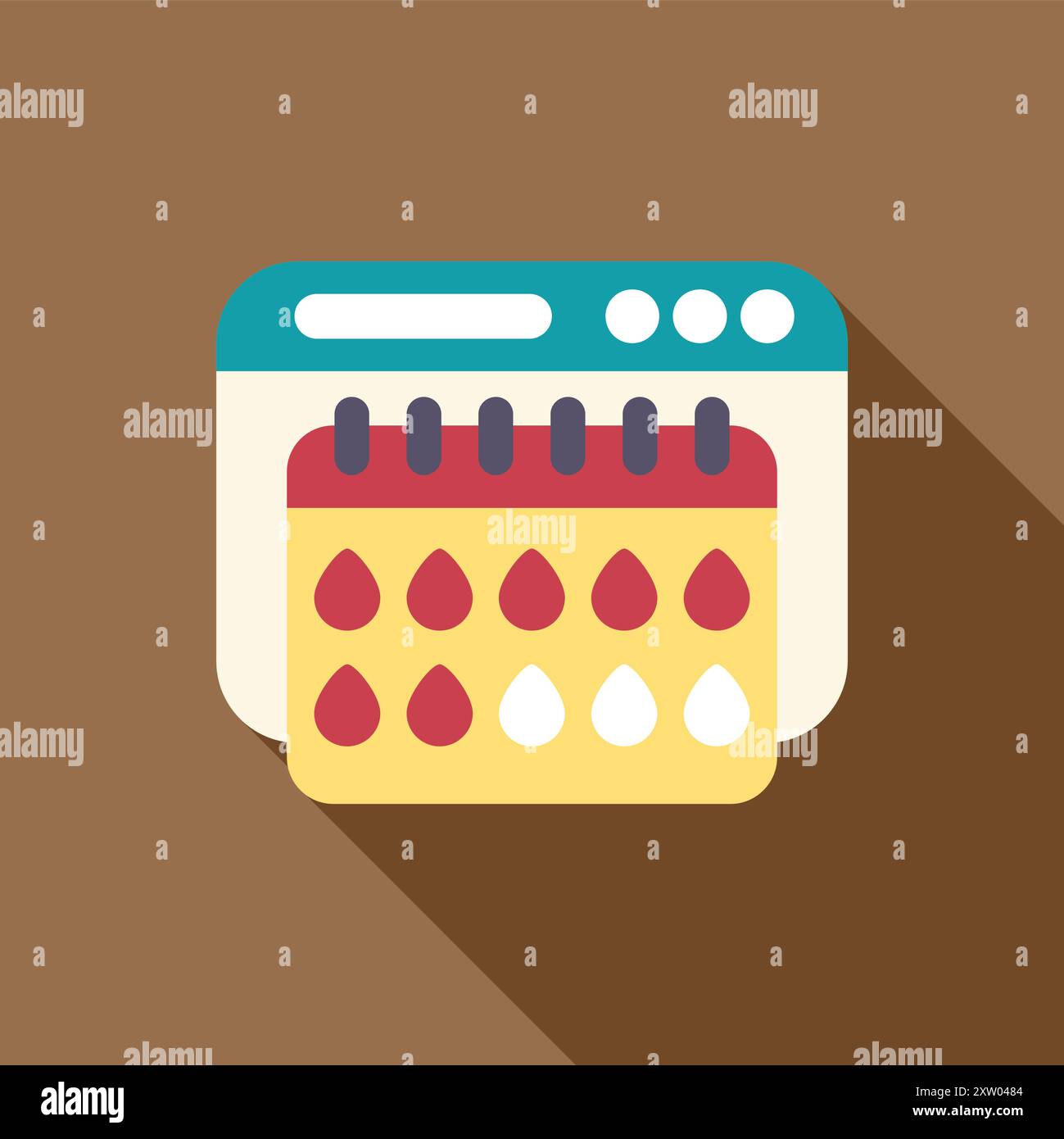 Menstrual cycle tracking app displaying period calendar on website for ...