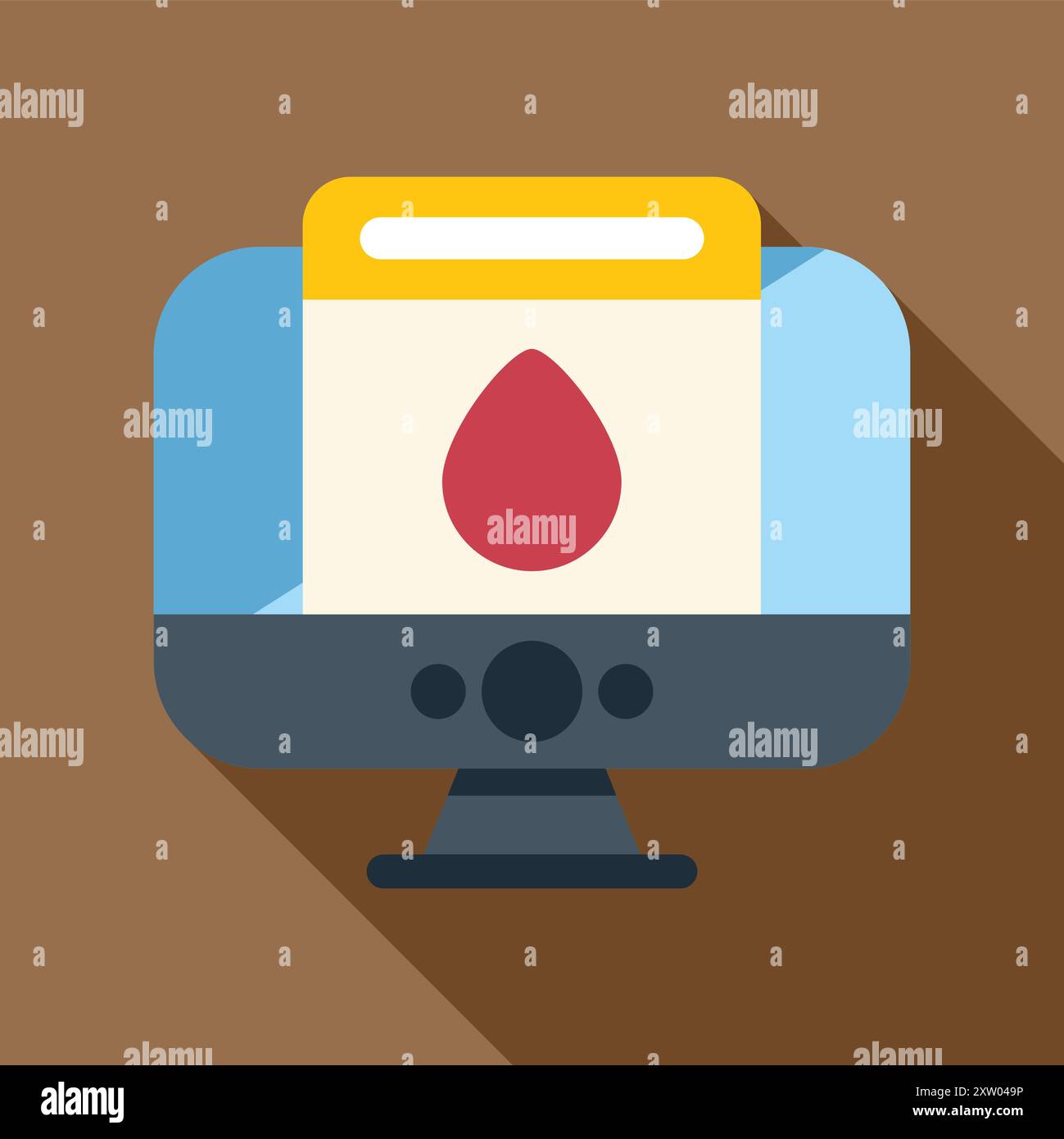 Online blood donation website showing on a desktop computer screen with ...