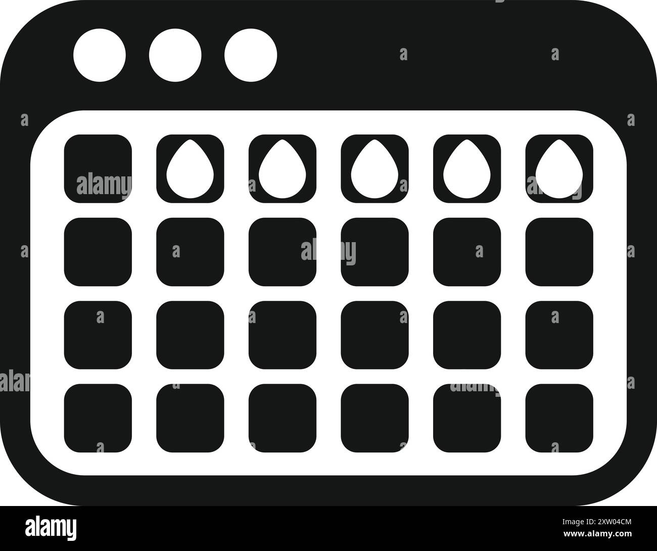 Black and white icon of a smart irrigation system, efficiently managing ...