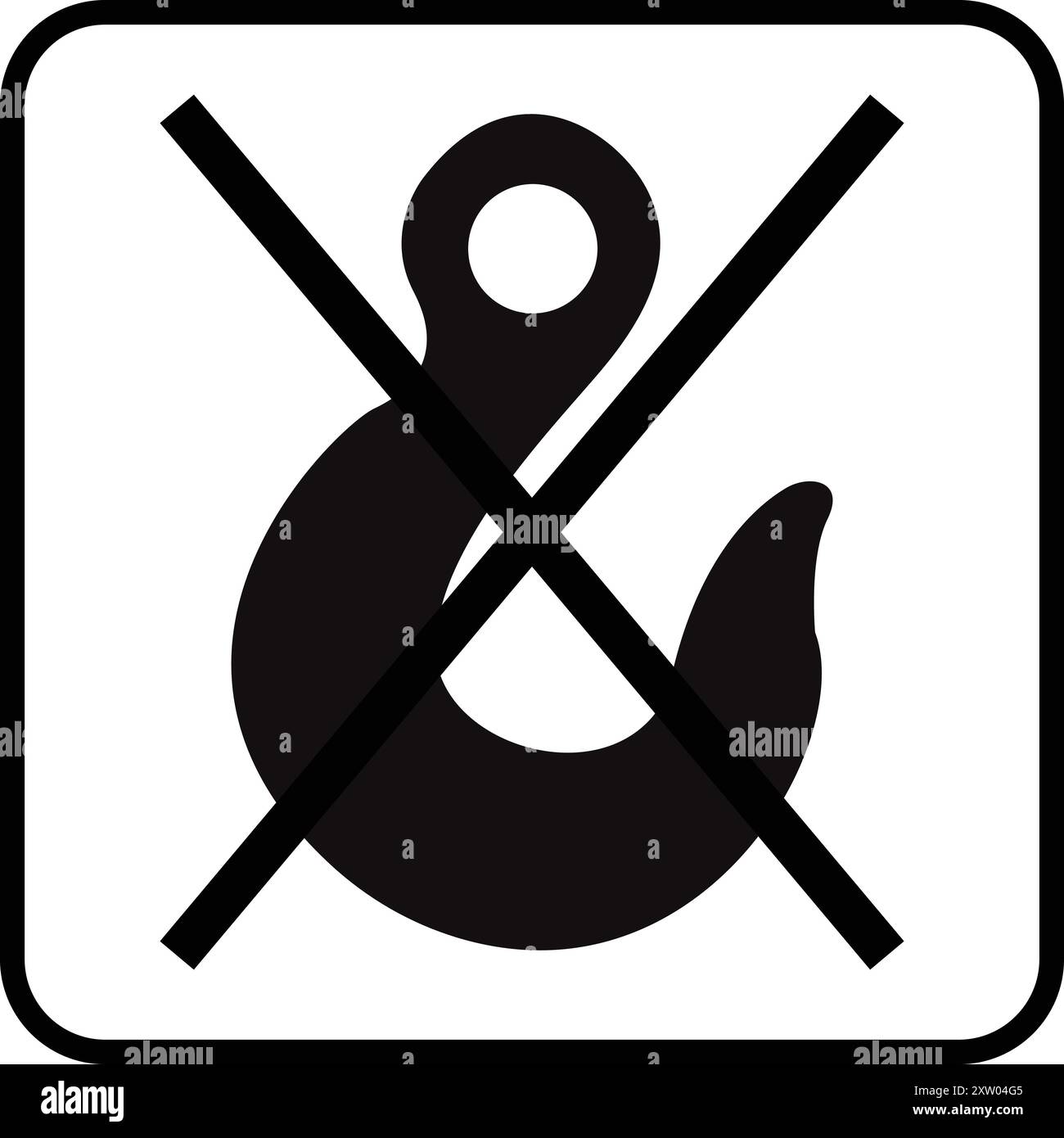 No Hook use sign, No Hook use symbol, Do not use hook Packing template ...