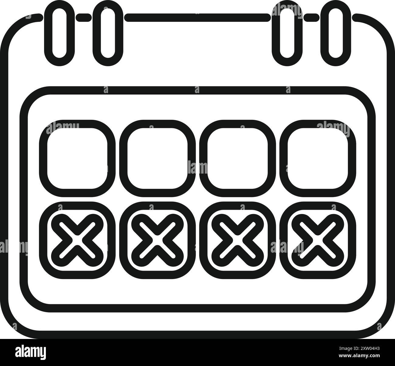 Crossed out calendar Black and White Stock Photos & Images - Alamy