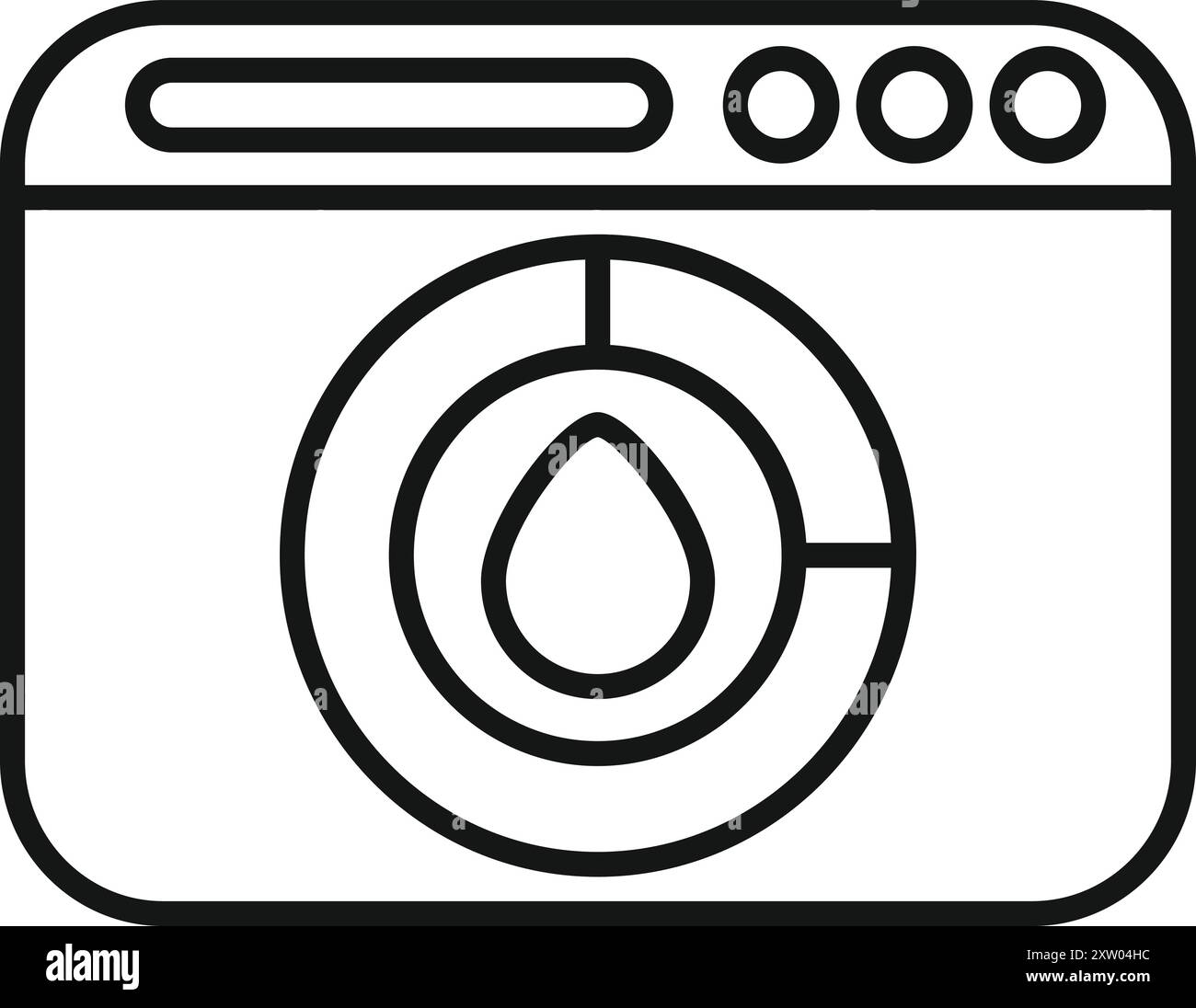 Simple black and white vector of a website showing a washing machine ...
