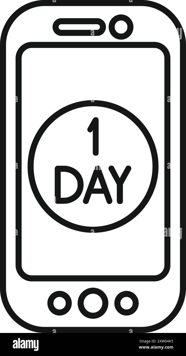 Phone showing calendar Stock Vector Images - Alamy