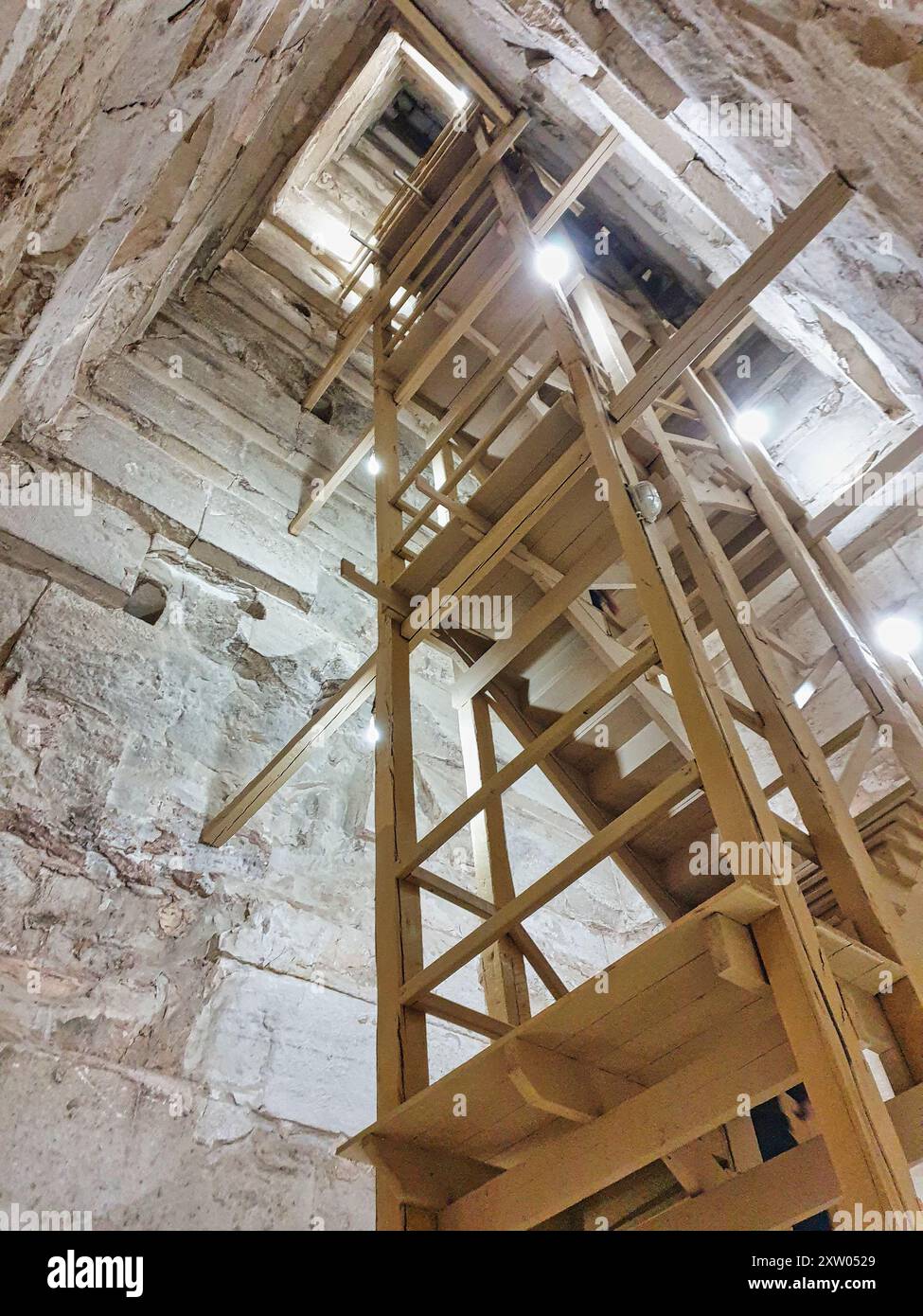 Bent Pyramid -From the first chamber, way to the 2nd chamber is through ...