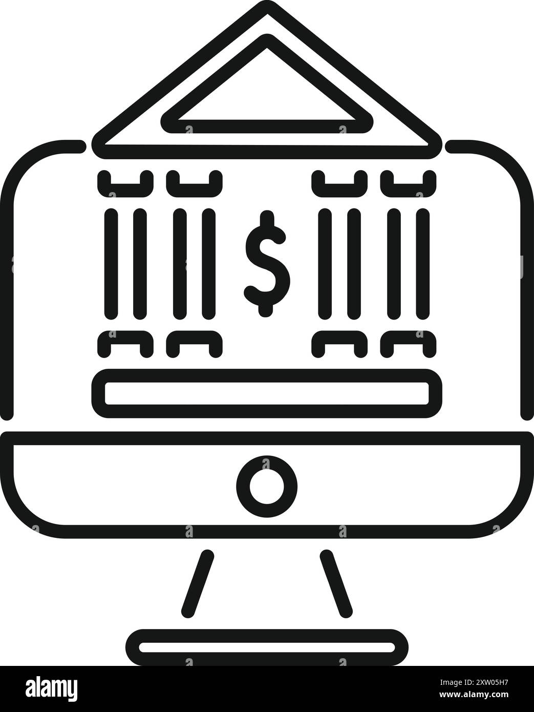 Simple vector showing the concept of online banking and financial ...