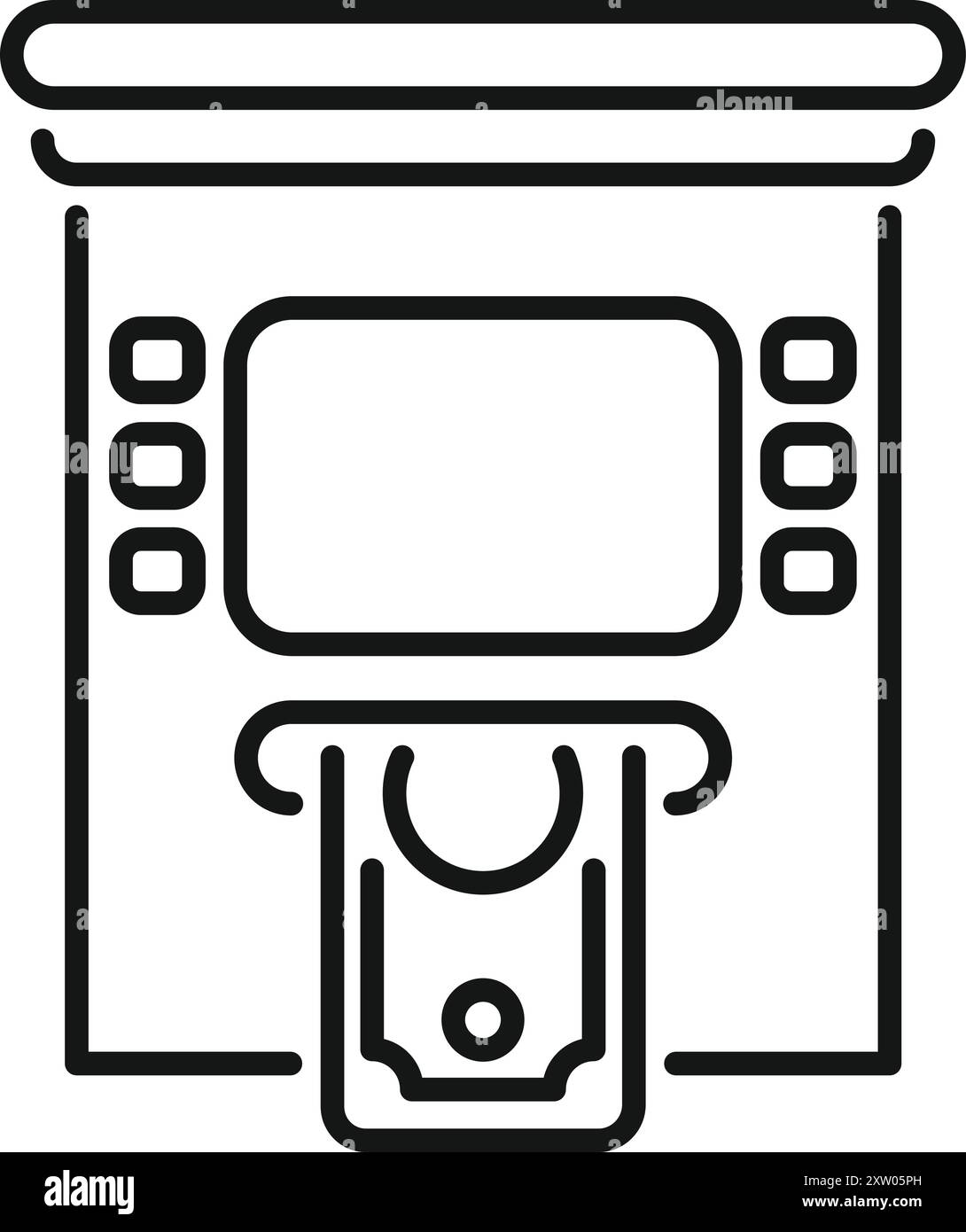 Atm cash machine dispensing banknote icon Stock Vector Image & Art - Alamy