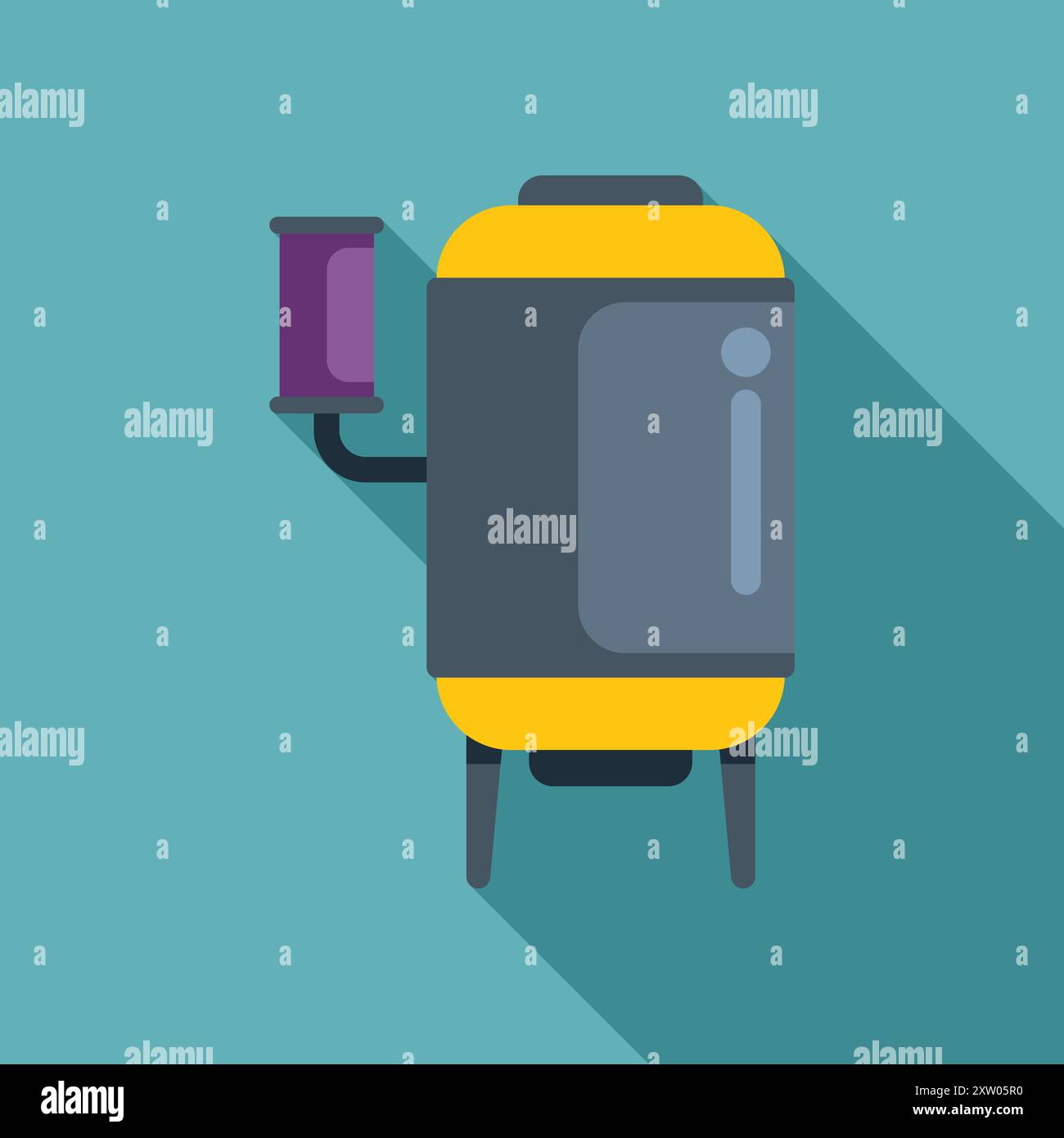 Bioreactor is processing and fermenting a substance, representing ...