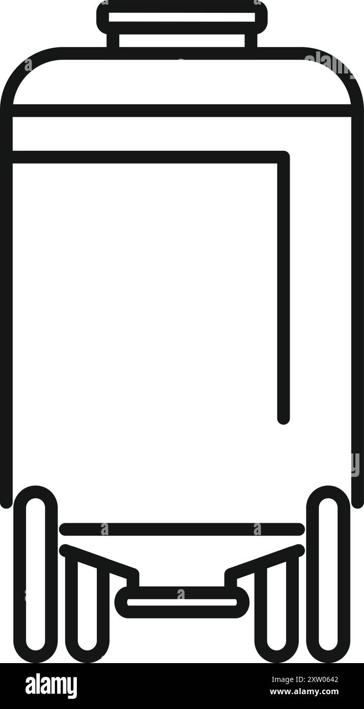 Simple luggage trolley icon representing airport services Stock Vector ...