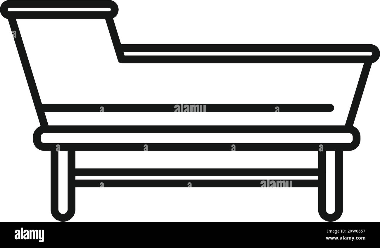 Black and white vector icon of a baby crib with wooden frame standing ...