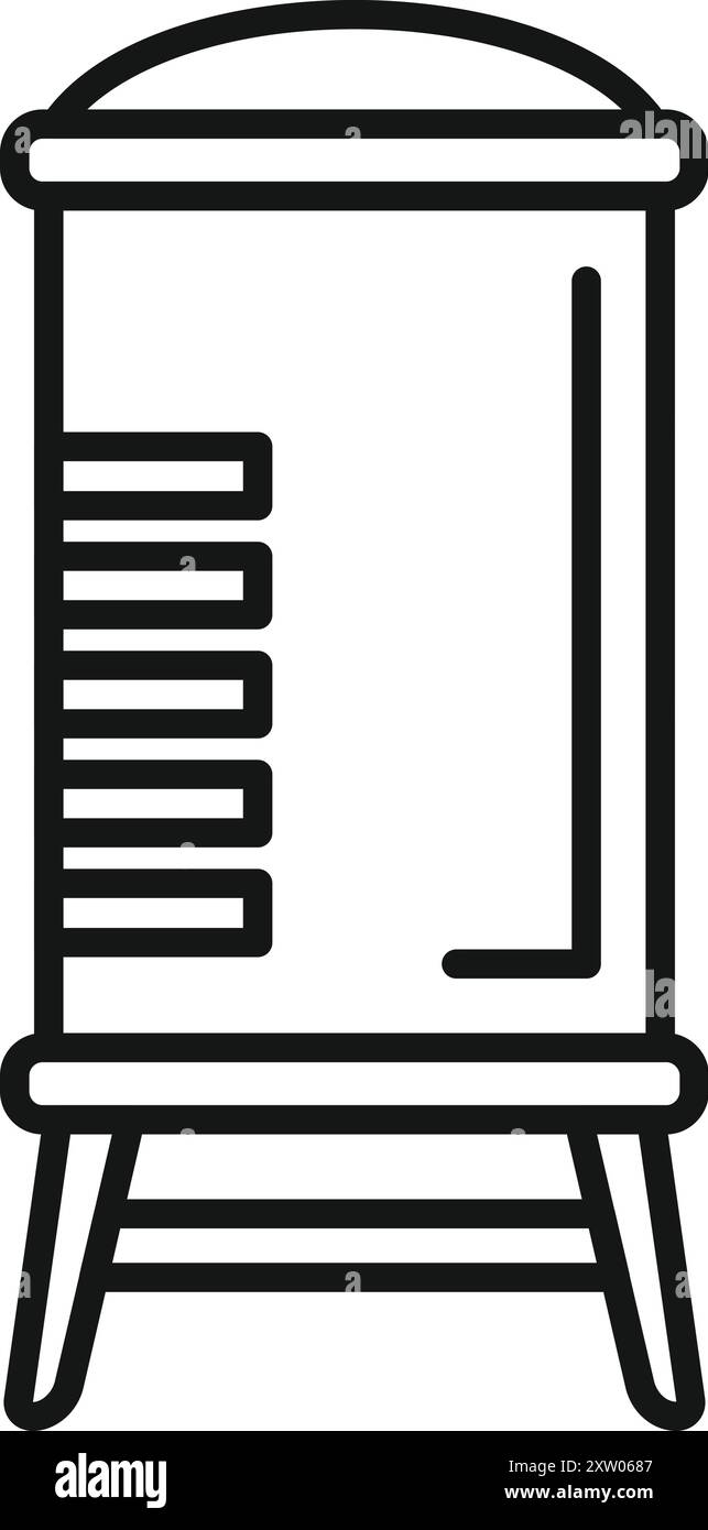 Simple water tower tank icon representing water storage and supply ...