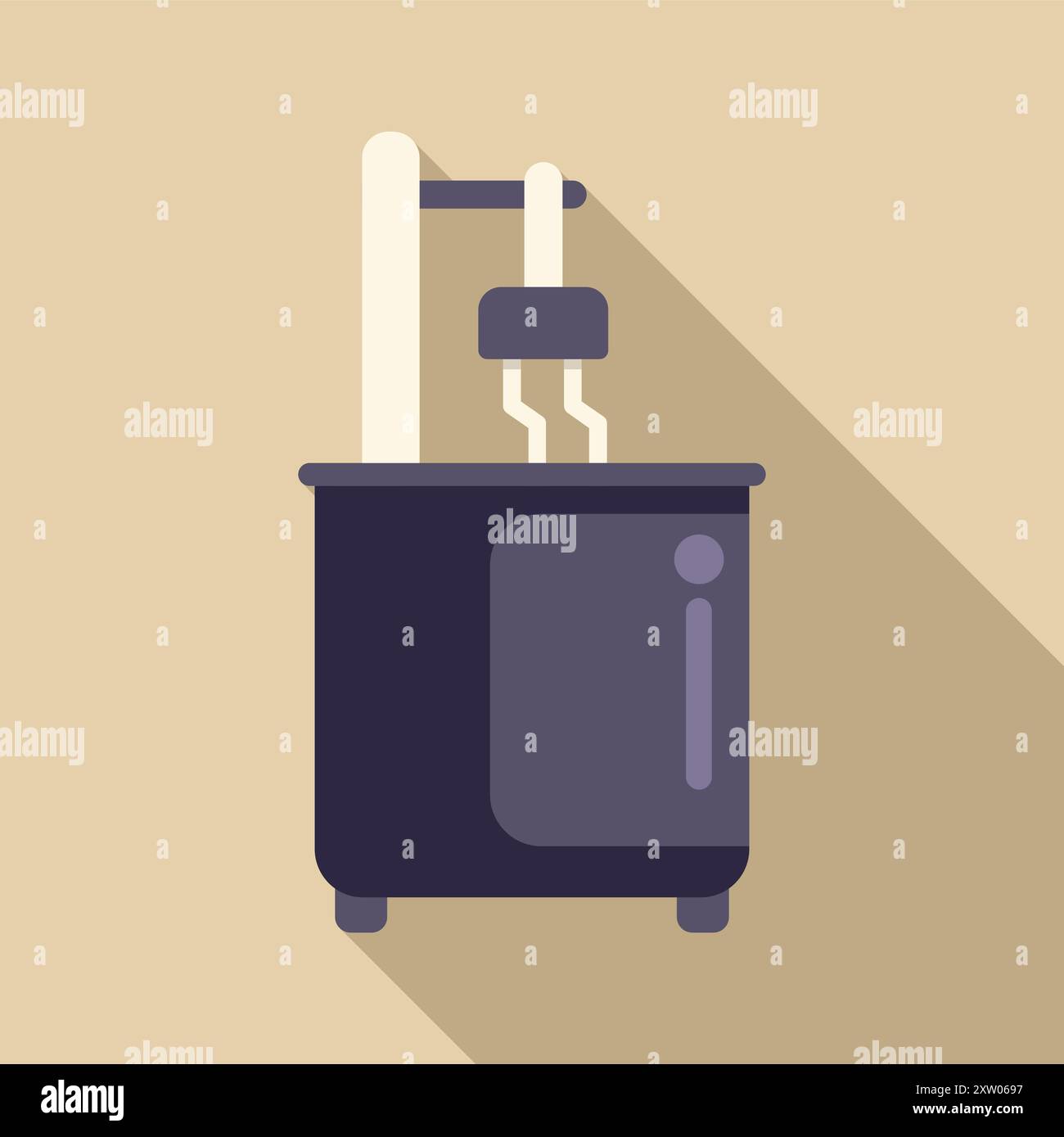 Professional deep fryer machine frying food, equipment for cafe ...