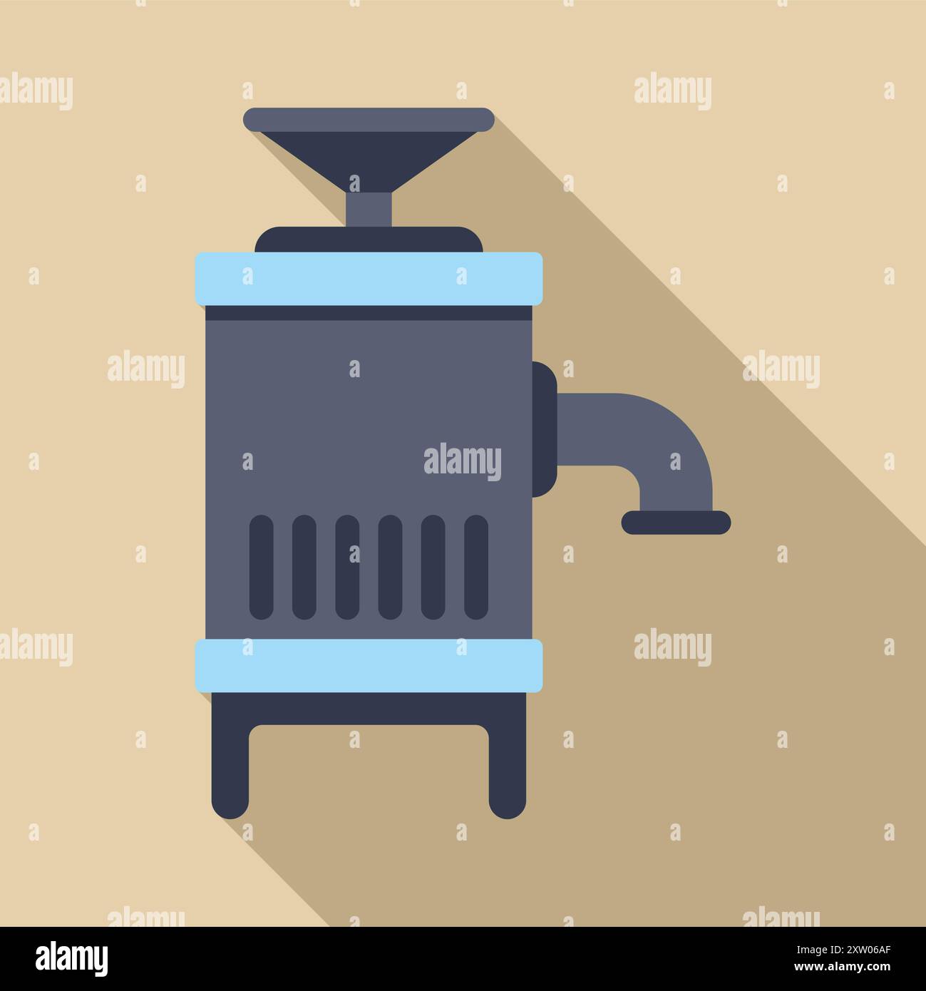 Industrial drying machine with hopper, used in food processing for ...