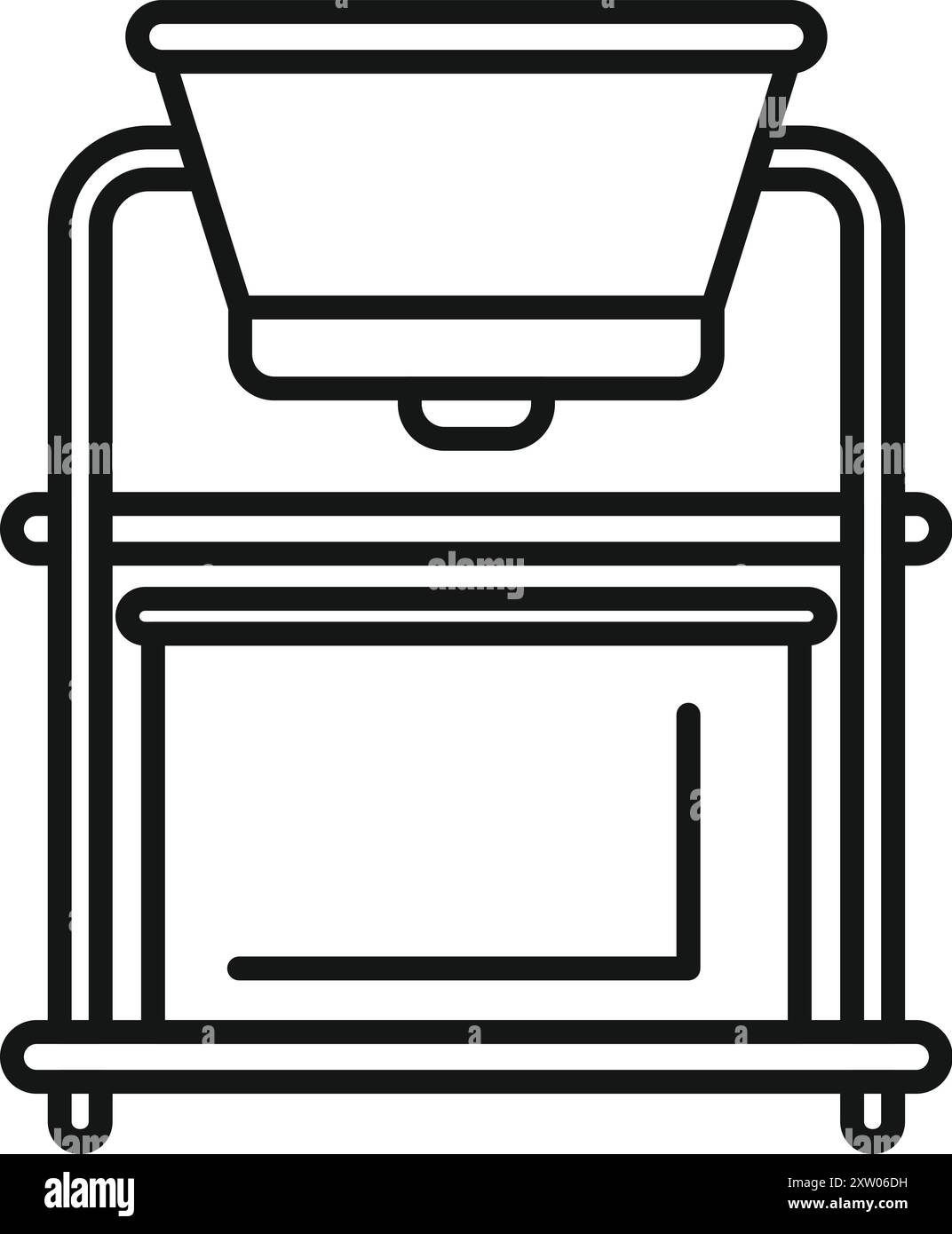 Black and white line drawing of a coffee machine preparing a delicious ...