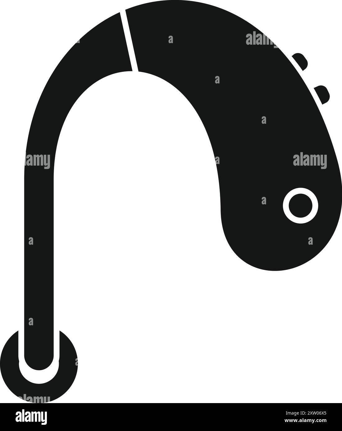 Modern hearing aid device improving hearing icon glyph vector Stock ...