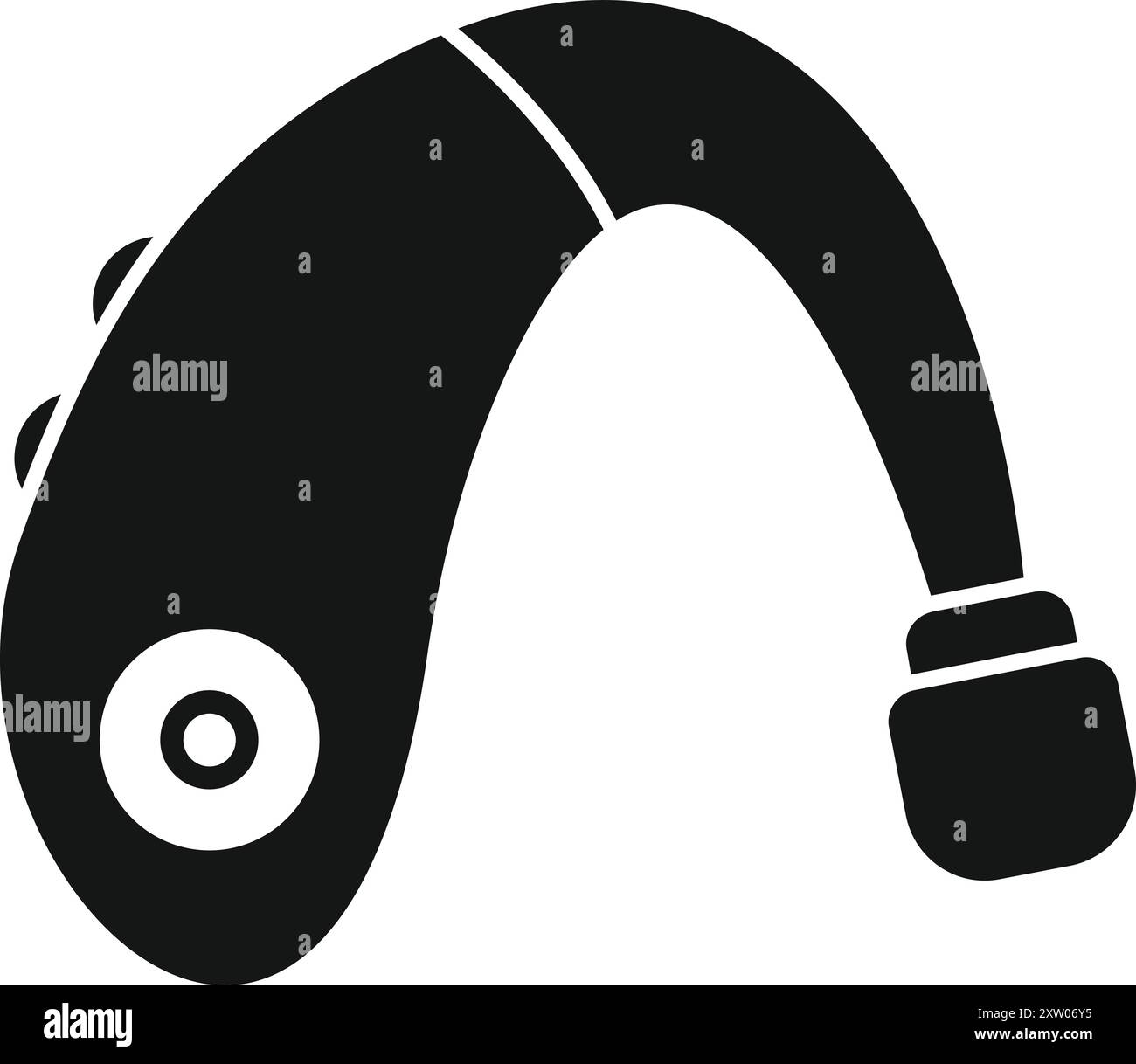 Hearing aid device helping people with disabilities hear sound icon ...