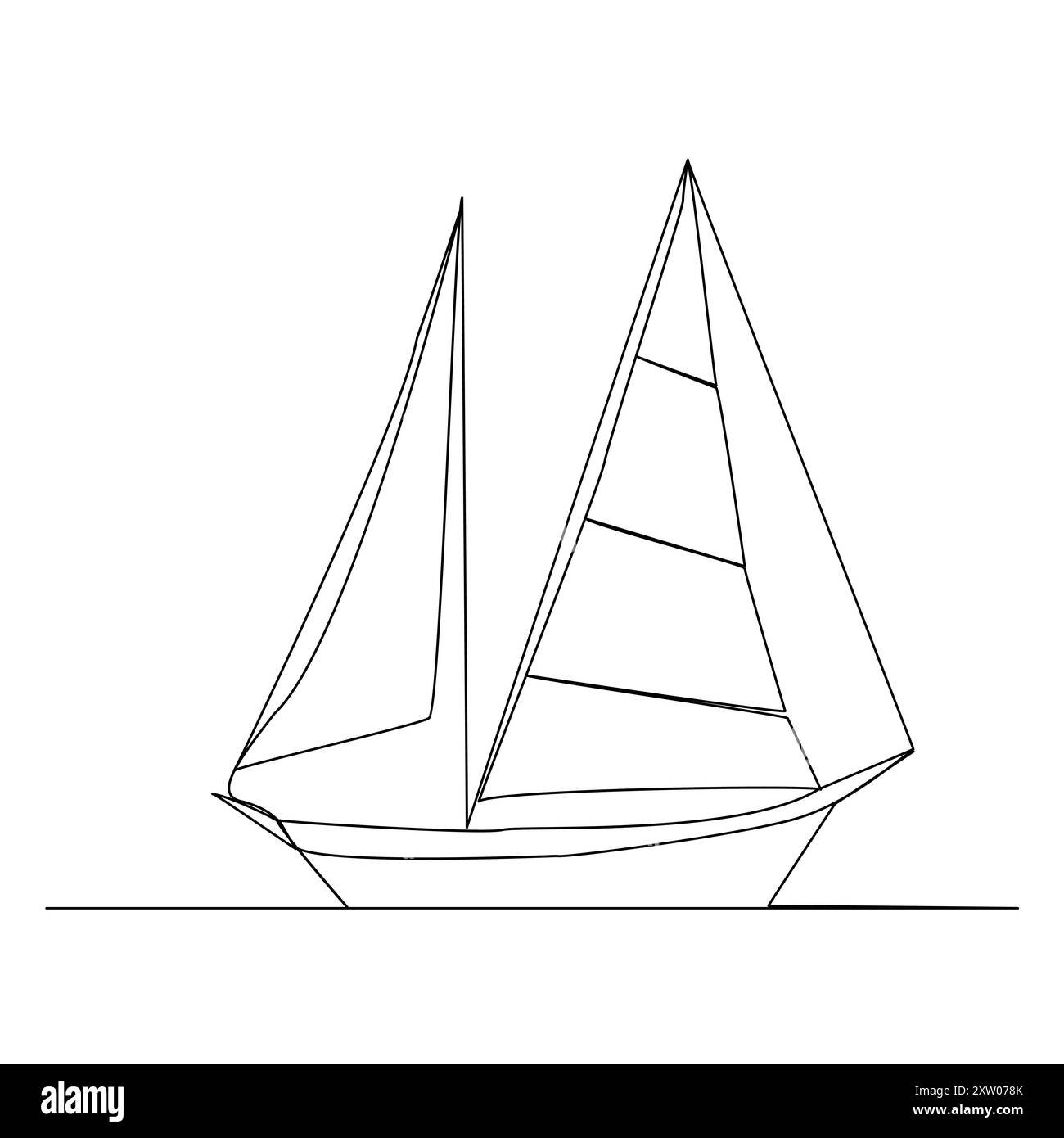 Continuous single line art drawing one line illustration art on ...