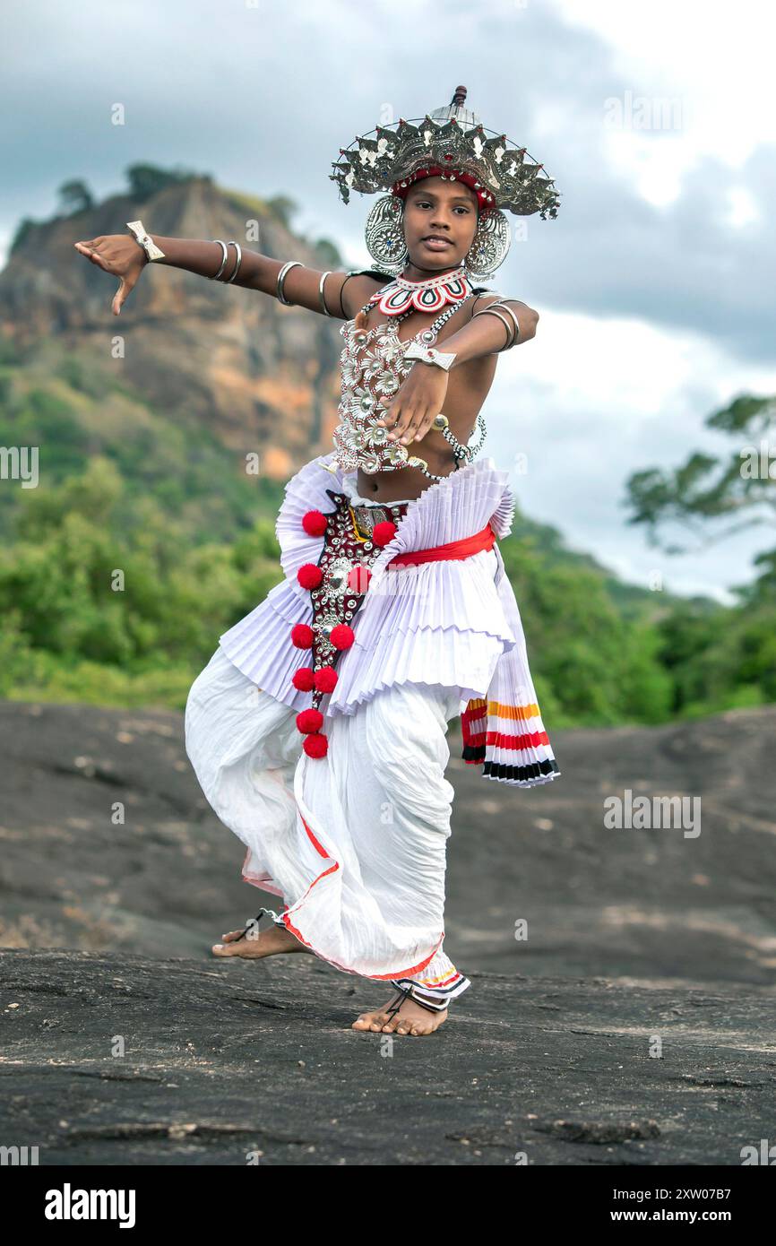 SIGIRIYA, SRI LANKA - JULY 16, 2024 : A Ves Dancer, also known as a ...