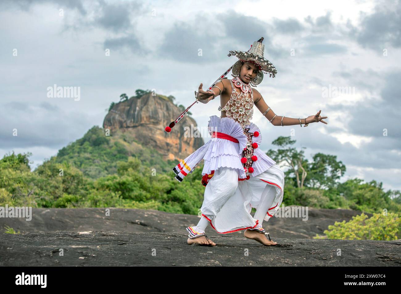 SIGIRIYA, SRI LANKA - JULY 16, 2024 : A Ves Dancer, also known as a ...