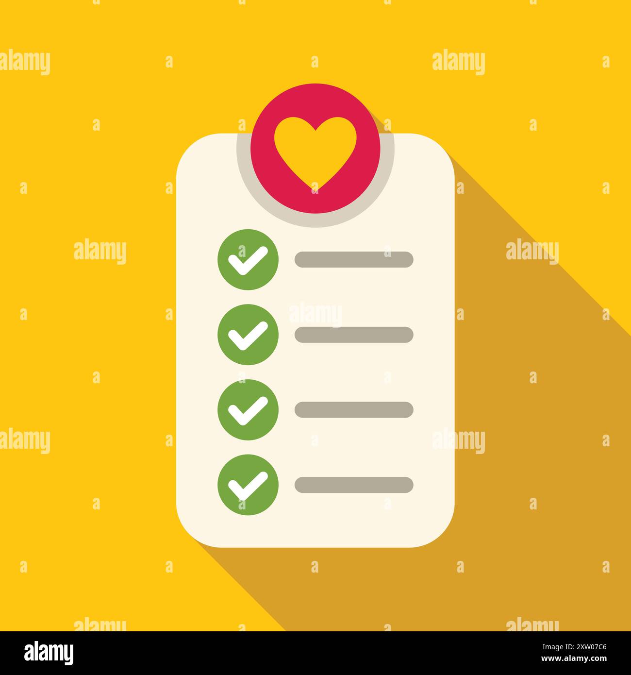 Checklist with all items being marked as done Stock Vector Image & Art ...