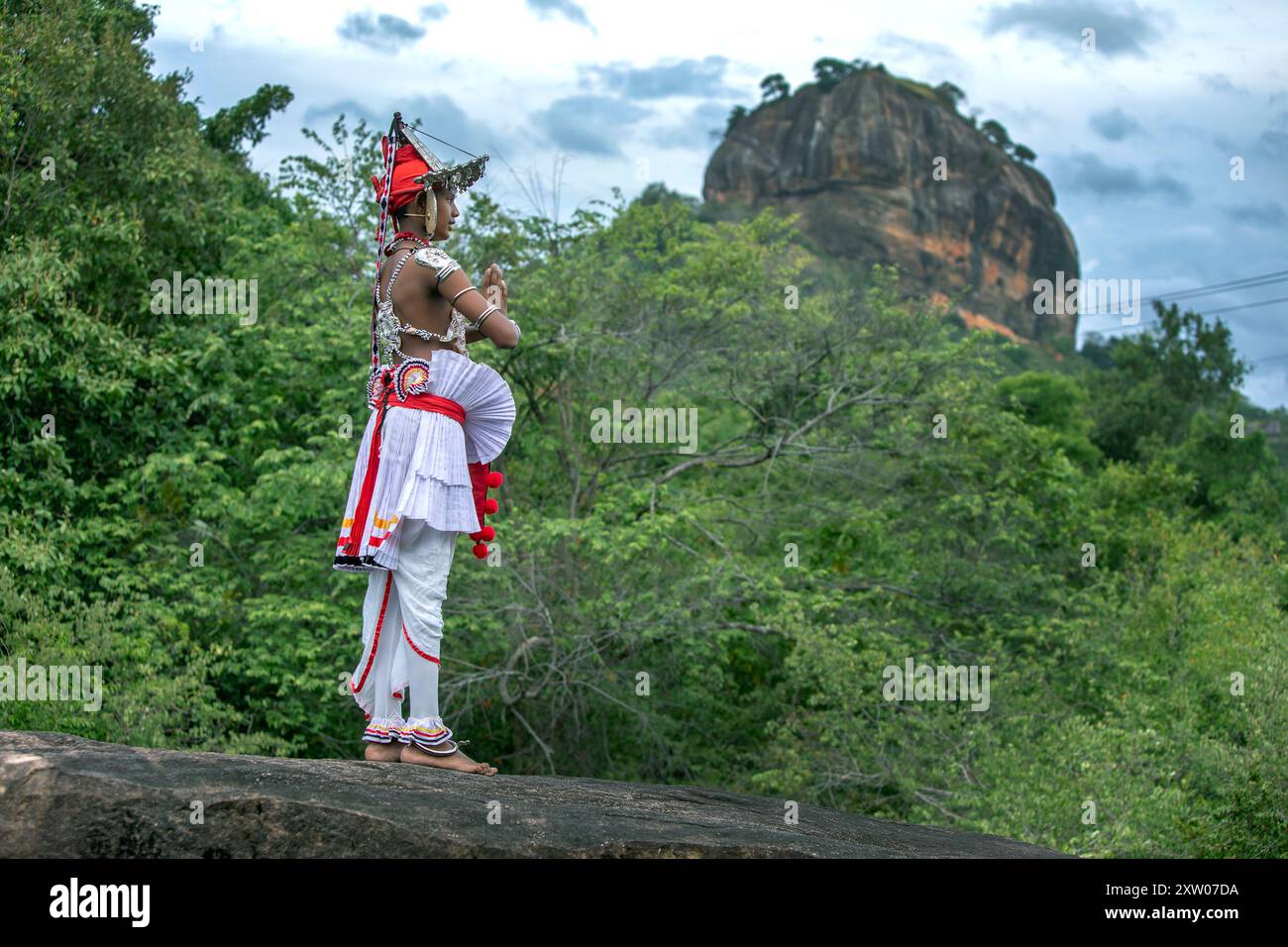 SIGIRIYA, SRI LANKA - JULY 16, 2024 : A Ves Dancer, also known as a ...