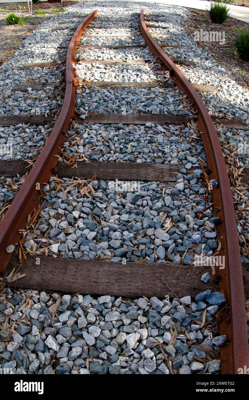 A section of distorted railway line from 1968 earthquake, Meckering ...
