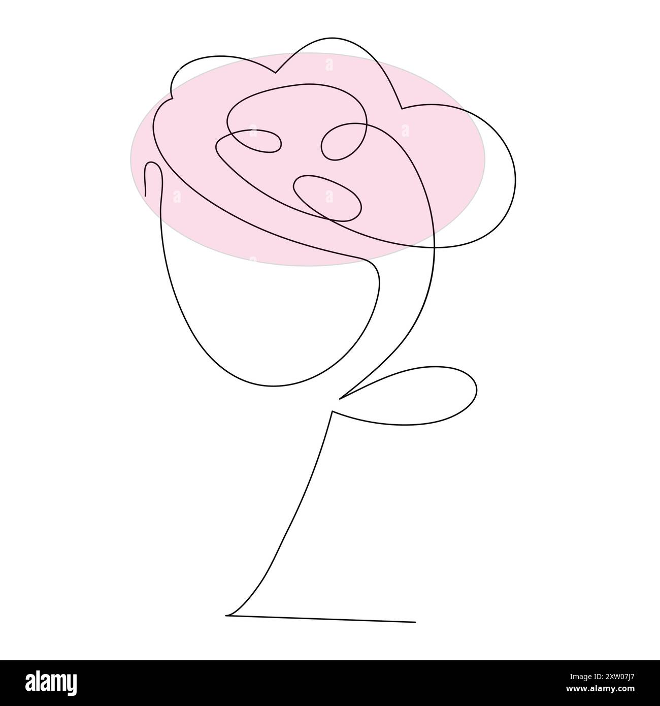 Continuous single One line rose design hand drawn drawing roses line ...